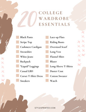 College Wardrobe | 20 Wardrobe Essentials Every College Girl Must Own